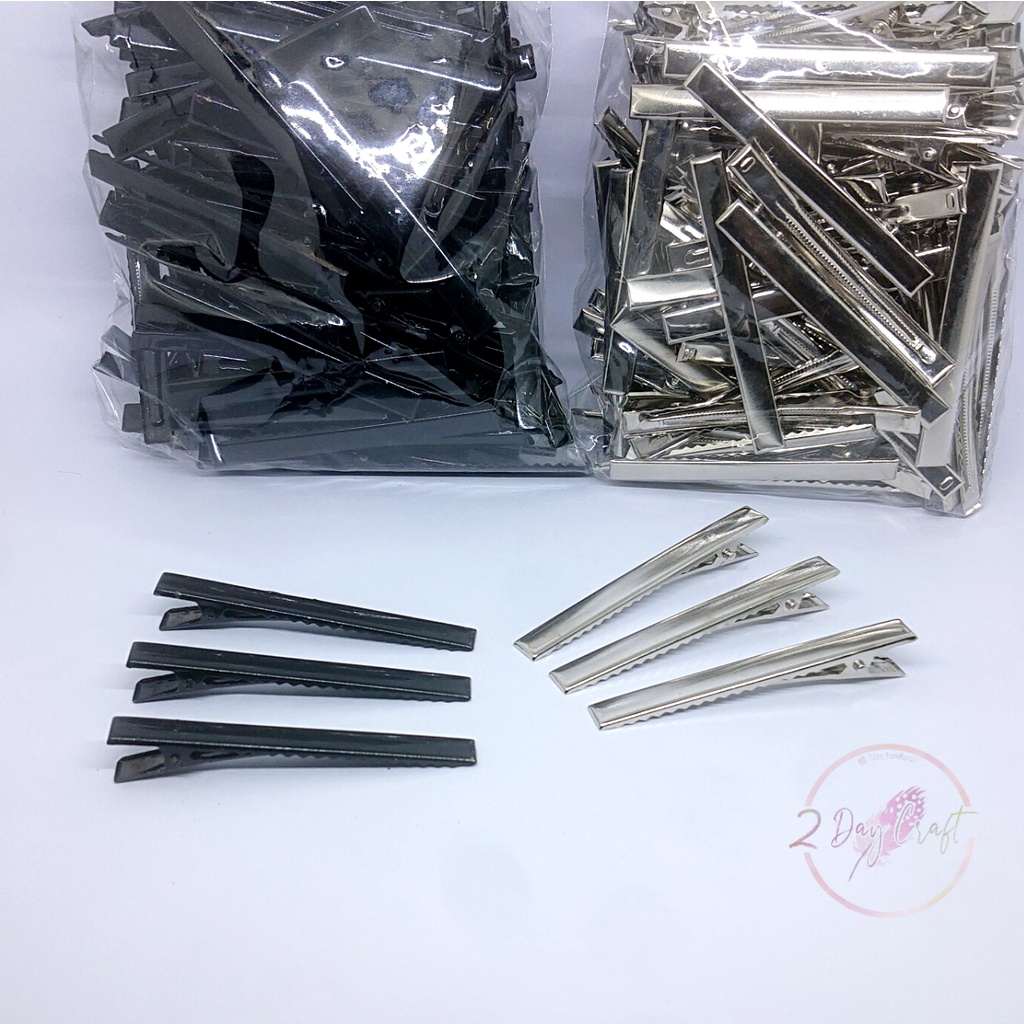 Jual Jepit Rambut Hitam Besar - Jepit Buaya Nikel 7,8cm | Shopee Indonesia