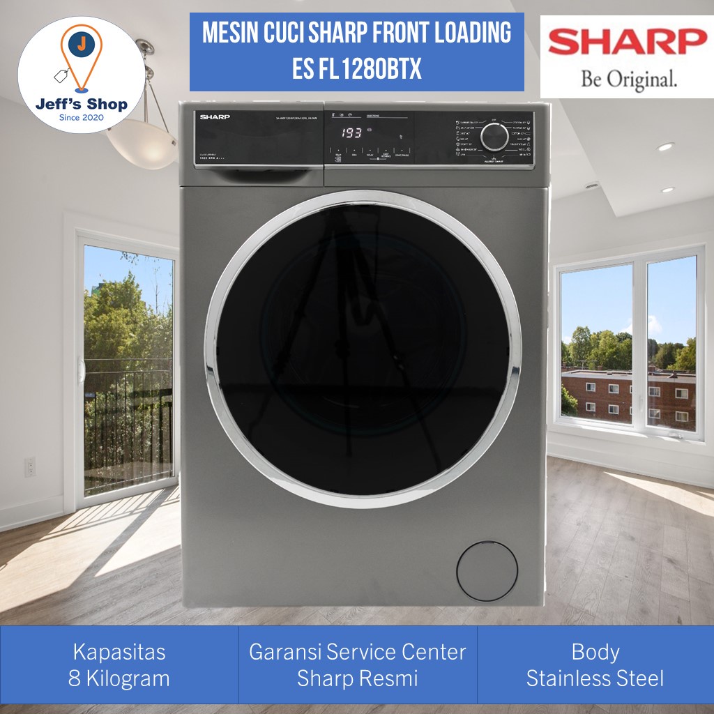 Jual Mesin Cuci Sharp Front Loading [8 Kg] ES FL1280BTX | Shopee Indonesia