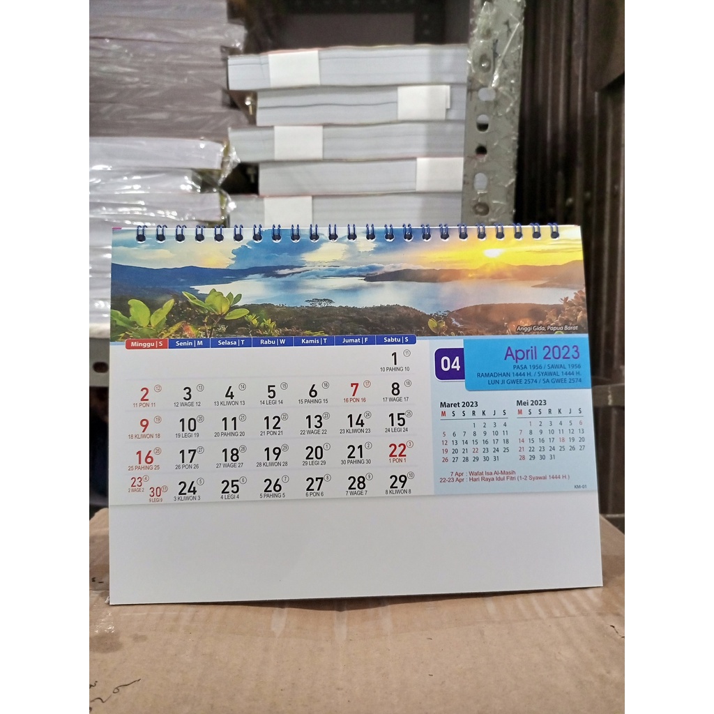 Jual Kalender Meja Kalender Duduk 2023 Motif Pemandangan Indonesia ...