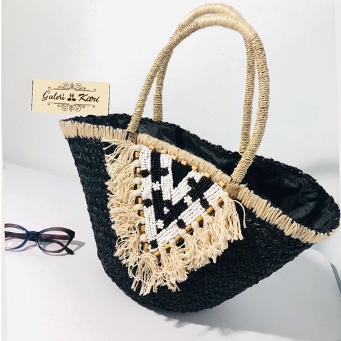 Jual Galerikitri Tas Pantai Wanita Kerajinan anyaman Tangan Jerami ...