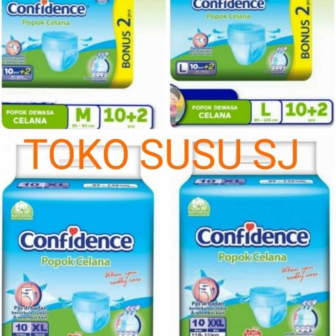 Jual CONFIDENCE PANTS POPOK CELANA DEWASA M L XL XXL 10/M10/L10/XL10 ...