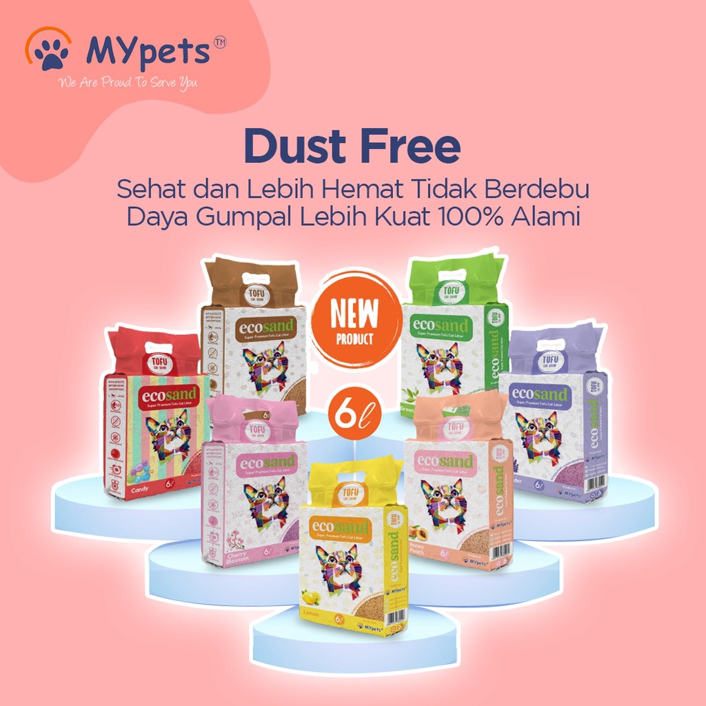 Jual ECOSAND PASIR TOFU 6L Tofu Cat Litter 6 liter Pasir Kucing tofu ...