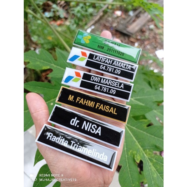 Jual Name tag nama dada nametag papan nama dada nama dada akrilik resin ...