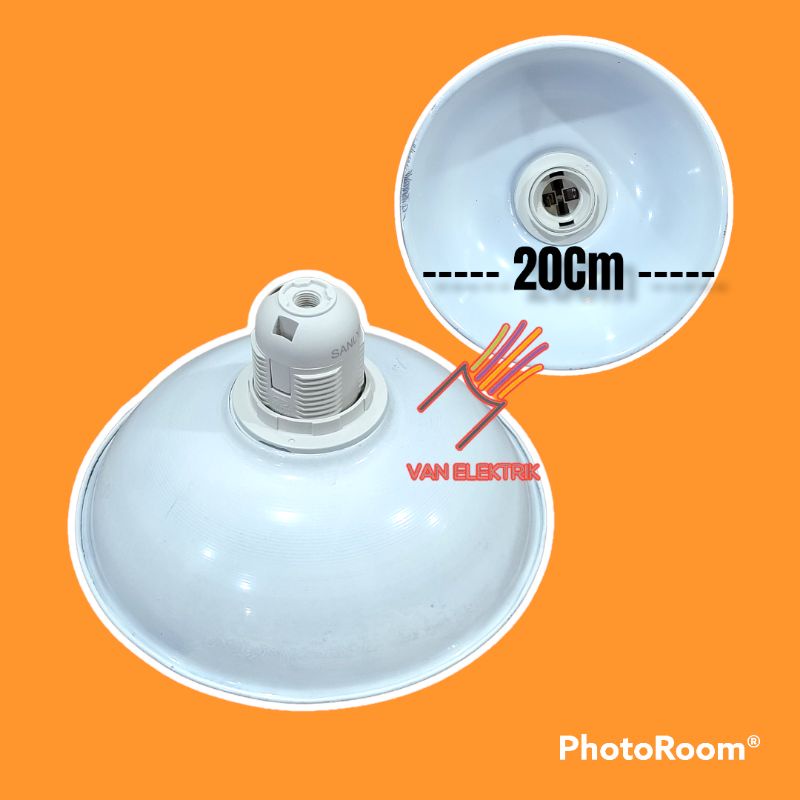 Jual Kap Lampu Gantung WD Mini PUTIH + Fitting jerman PUTIH e27 | Shopee Indonesia