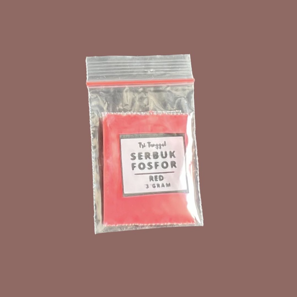 Jual Serbuk Fosfor Glowin The Dark Warna Merah FOSFOR RED 8gr Menyala ...