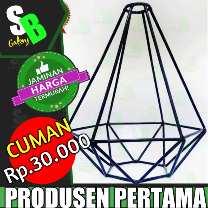 Jual KAP LAMPU MINI BESI VINTAGE DIAMOND | Shopee Indonesia