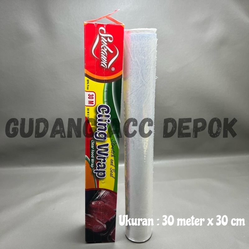 Jual PLASTIK CLING WRAP 30x30 / PLASTIK WRAP MAKANAN 30 CM x 30 METER ...