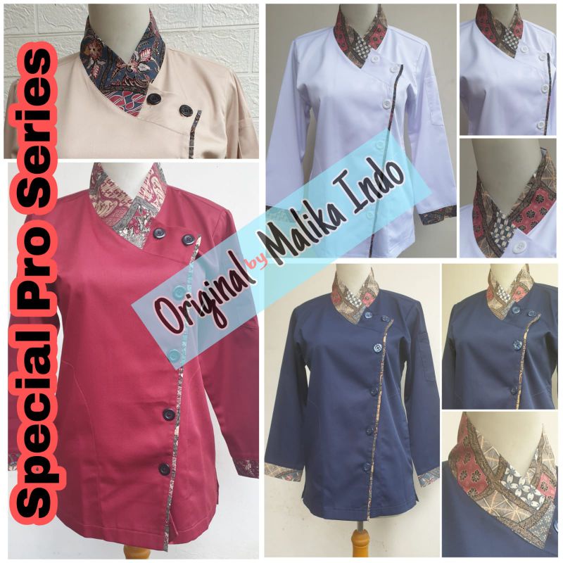 Jual Baju Chef Baju Kantor Kombi Batik WANITA Seragam Hotel Resto Cafe ...