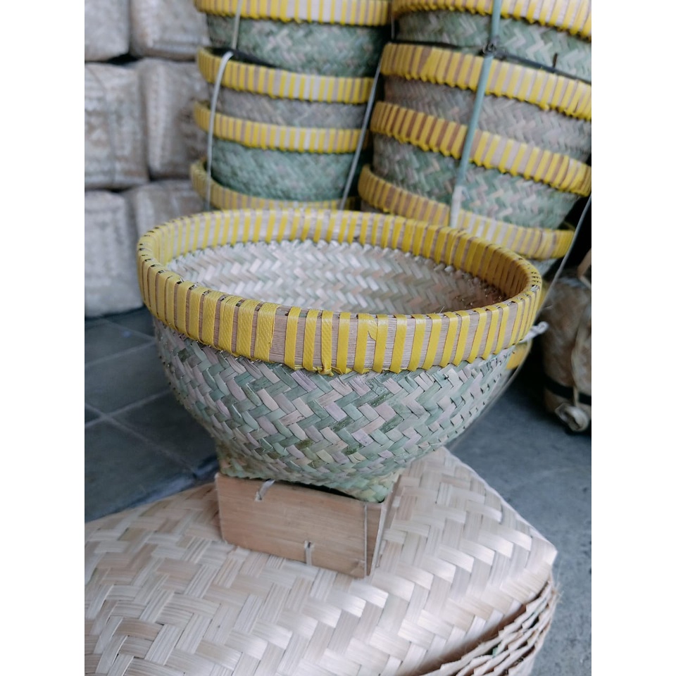 Jual Wakul Bambu 20CM Tanpa Tutup Cetheng Tradisional Bakul Nasi ...