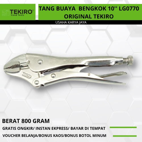 Jual Tang Buaya Bengkok 10'' Original Tekiro Lurus / Bengkok / Locking ...