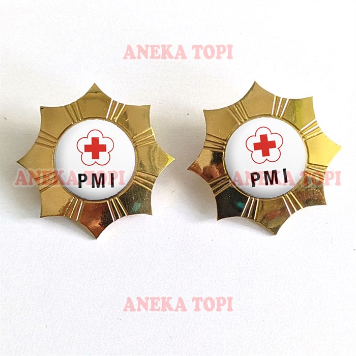 Jual Lencana Pin Bros Logo PMI Warna Putih Pin PMI Logo Putih Pin Wing ...