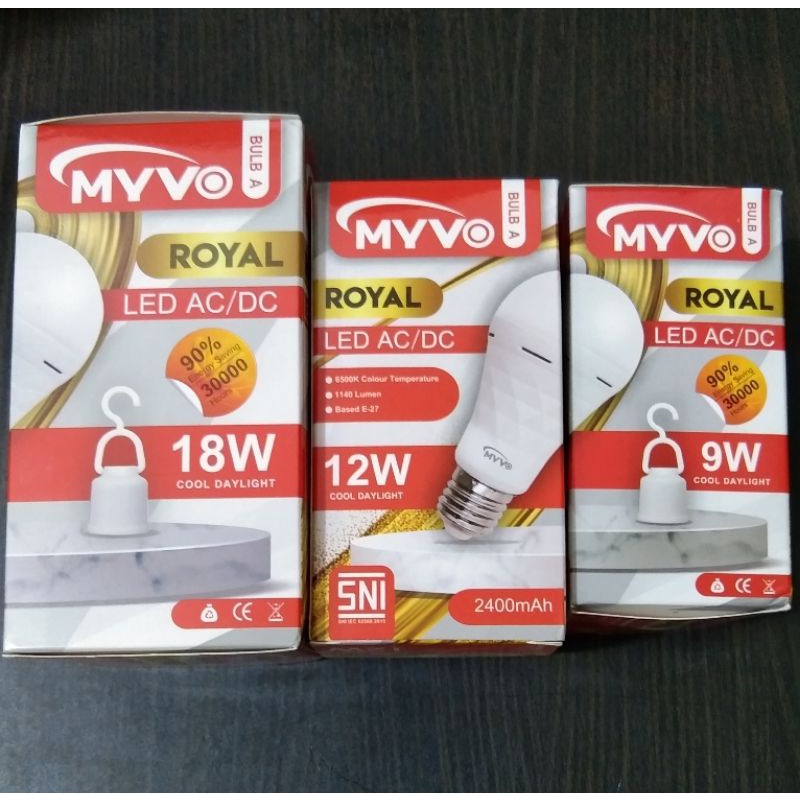 Jual Lampu Bohlam LED Emergency Garansi Myvo Royal | Shopee Indonesia