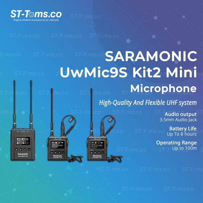 Jual Saramonic UwMic9S Kit2 Mini UHF Wireless Microphone System ...