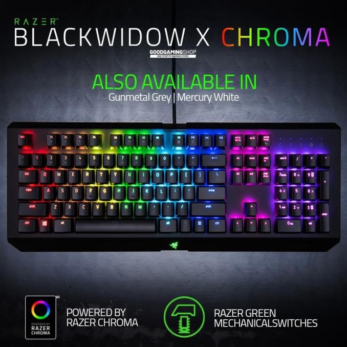 Jual Razer Blackwidow X Chroma Gunmetal Mechanical Keyboard | Shopee ...