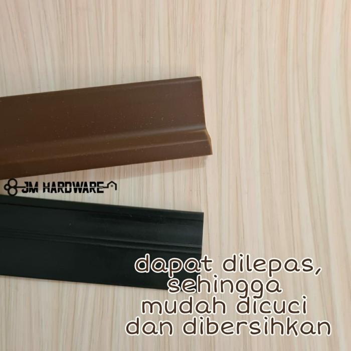 Jual Door seal penutup celah pintu doorseal aluminium & brush 100cm | Shopee Indonesia