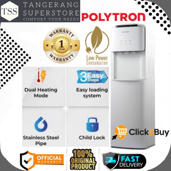 Jual DISPENSER GALON BAWAH POLYTRON PWC600 PWC-600 SUPER LOW WATT DUAL ...