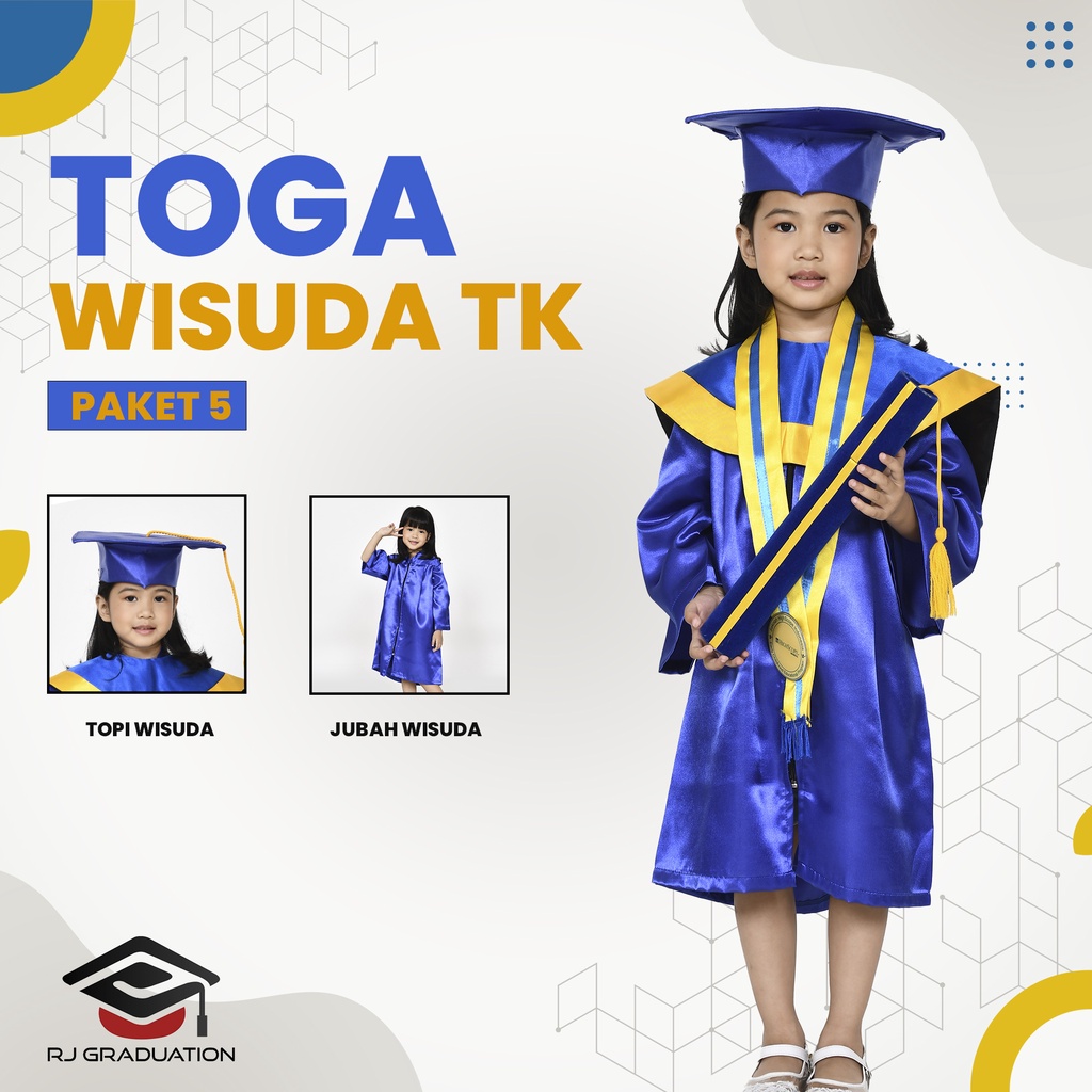 Jual Paket Toga Wisuda TK / Jual Paket Toga Wisuda TK / Paket Perlengkapan Wisuda TK / Paket ...