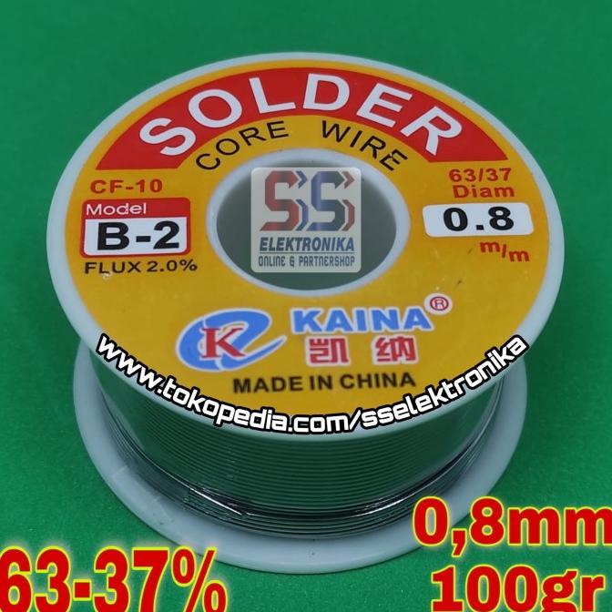 Jual ------] Timah Solder Diameter 0.8 mm 0,8mm Berat 100gr Tenol Kawat ...