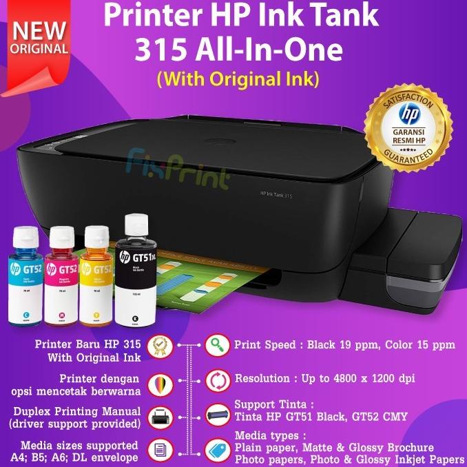 Jual TREND PRINTER HP INK TANK 315 PRINT SCAN COPY INKTANK INFUS ...