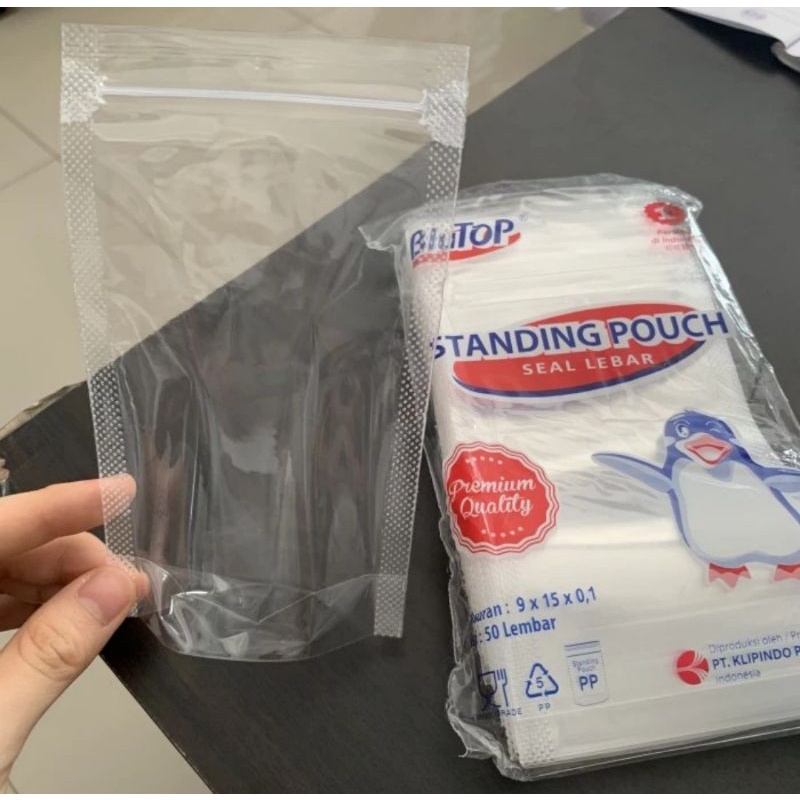 Jual (Grosir) STANDING POUCH. 9x15 STP DOBEL DOUBEL SEAL / KEMASAN PLASTIK BERDIRI KLIP STANDING ...