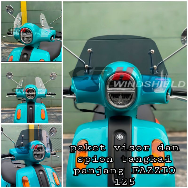 Jual paket visor dan spion tangkai panjang FAZZIO 125 visor mini ...