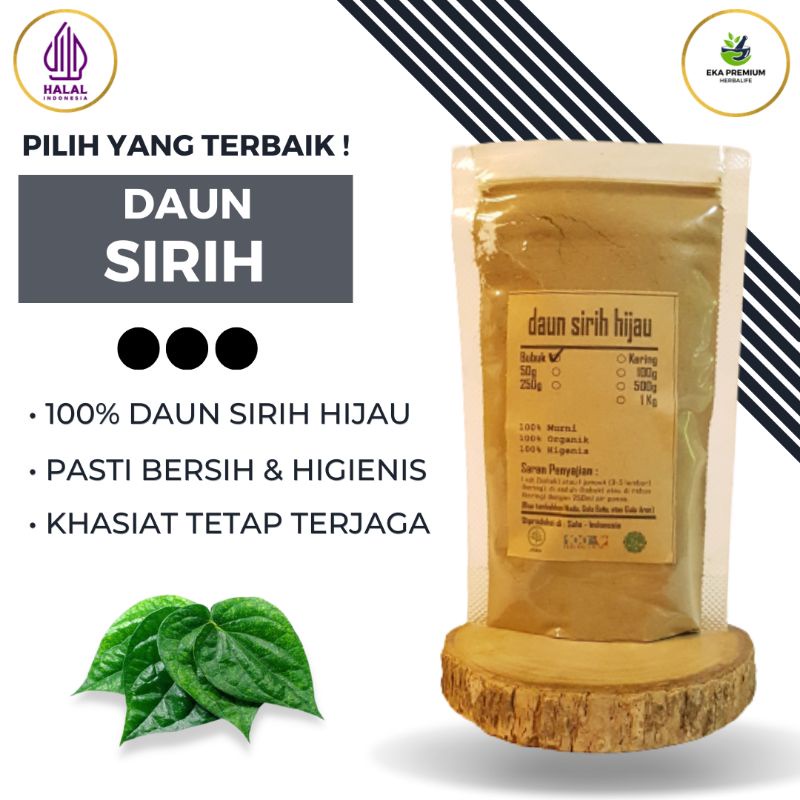 Jual DAUN SIRIH HIJAU BUBUK Kering Asli Murni Organik Jamu Obat Ramuan ...