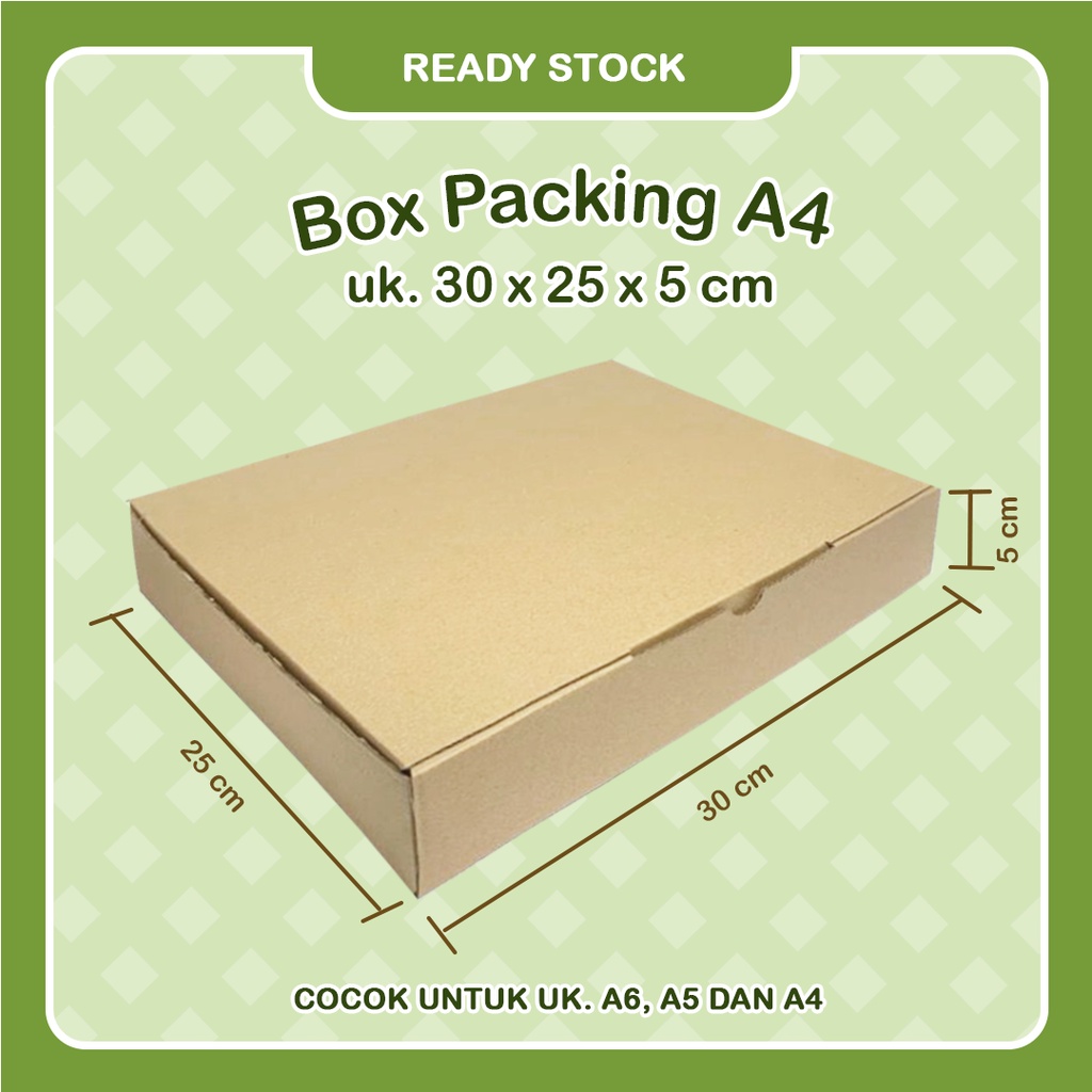 Jual BOX PACKING GIFT KARDUS HADIAH HAMPERS A4 (30x25x5cm) | Shopee Indonesia