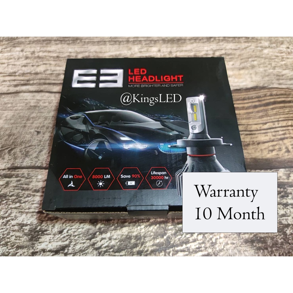 Jual Lampu LED Mobil E3 ZES Chip H4 H7 H8 H9 H11 H9005 16000LM 60W ...