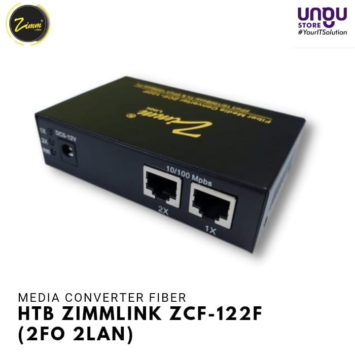 Jual Media Converter Zimmlink ZCF-122F HTB Zimm 2F2E - 2Fo 2Ethernet Lan | Shopee Indonesia