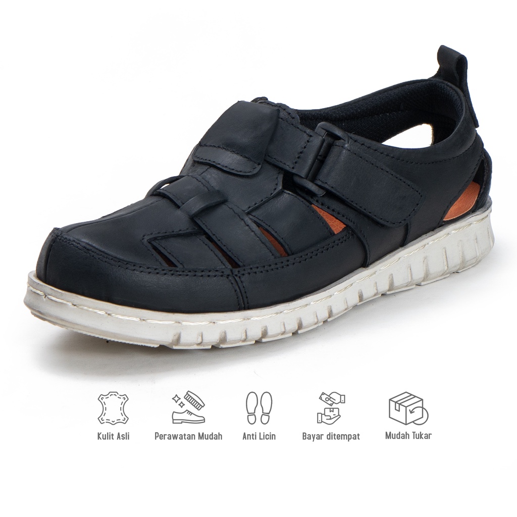 Jual Sepatu Sandal Pria Original Kulit Asli Sendal Sepatu Fisherman ...