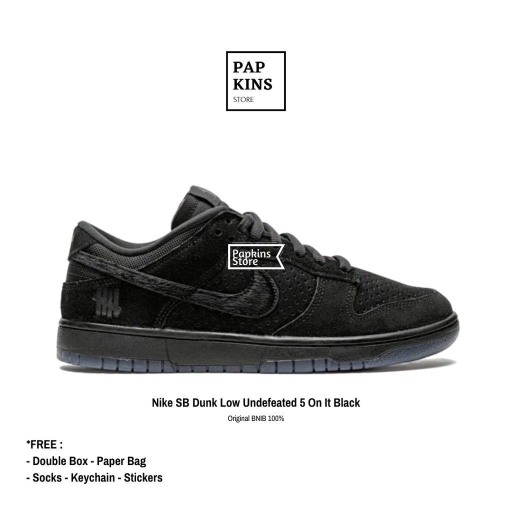 Jual Sepatu Nike Dunk Low X Undefeated Black Original BNIB | Shopee ...