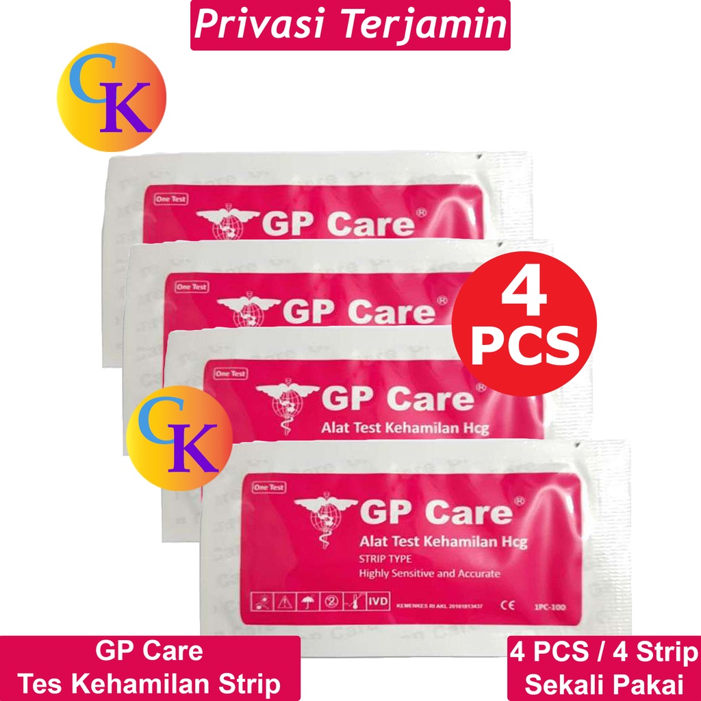 Jual 4 Pcs / 4 Strip Test Pack Tespek Testpack Tespack GP Care Alat Tes ...