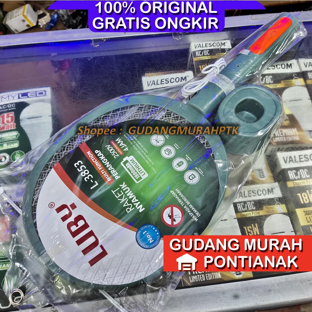 Jual Raket nyamuk LUBY BISA STAND BERDIRIKAN NYALA TERUS STANDBY ...