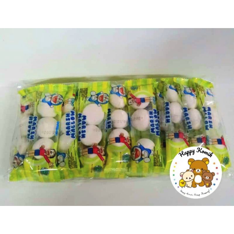 Jual Permen Cemilan Snack Marshmallow Bulat Lingkaran Doraemon Hijau ...