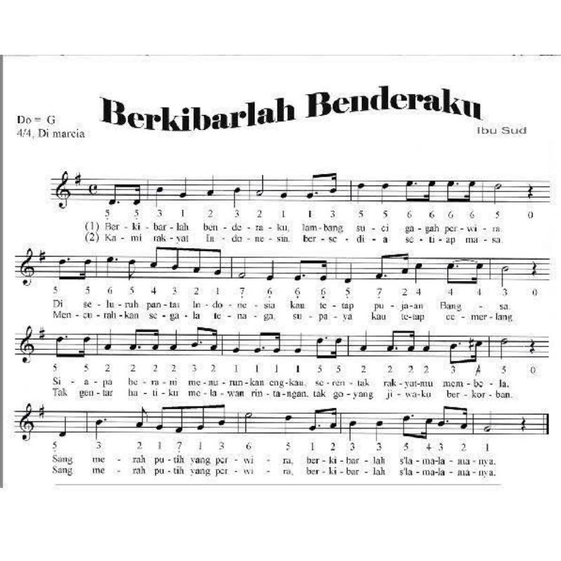 Jual Not Balok dan Not Angka Lagu Drumband Pemula | Shopee Indonesia
