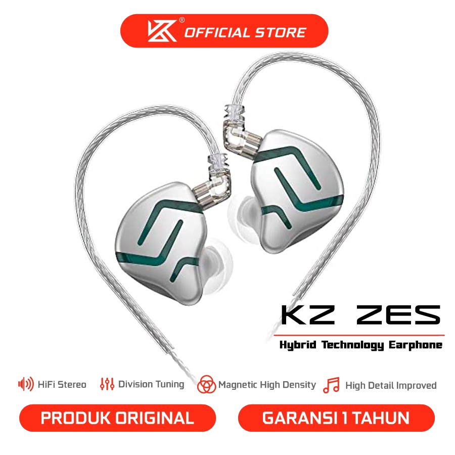 Jual [KZ Official Store] KZ ZES with Mic Electrostatic + Dynamic ...