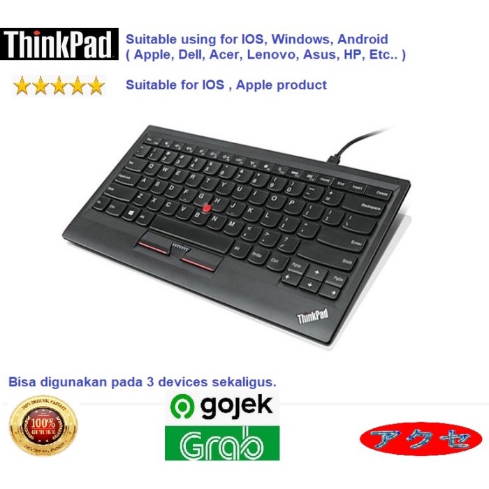 Jual LENOVO THINKPAD USB WIRED COMPACT KEYBOARD WITH TRACKPOINT ...