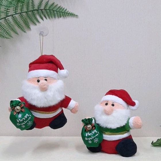 Jual Boneka Natal Santa Kantong 18cm/7"/boneka christmas/boneka hiasan ...