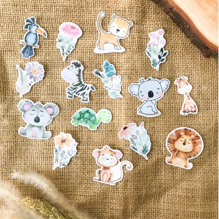 Jual Die Cut Sticker Lucu Gambar Hewan / Animal RANDOM untuk Scrapbook ...