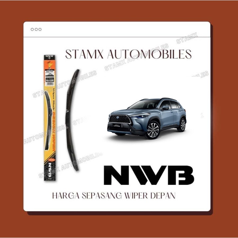 Jual Wiper depan Toyota Corolla Cross 26 & 16 ORIGINAL ASLI merk NWB Design HYBRID Frameless ...
