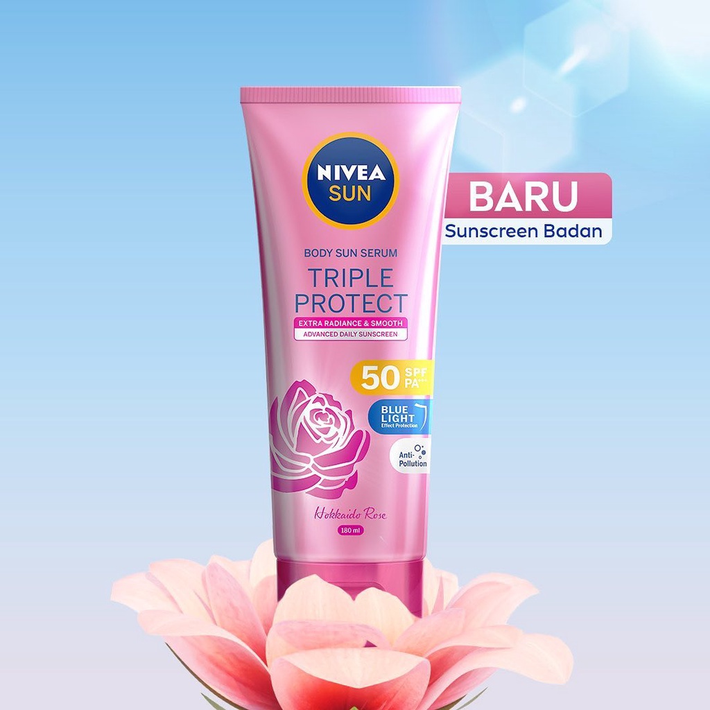 Jual NIVEA SUN Triple Protect Body Serum Extra Radiance & Smooth SPF50 ...