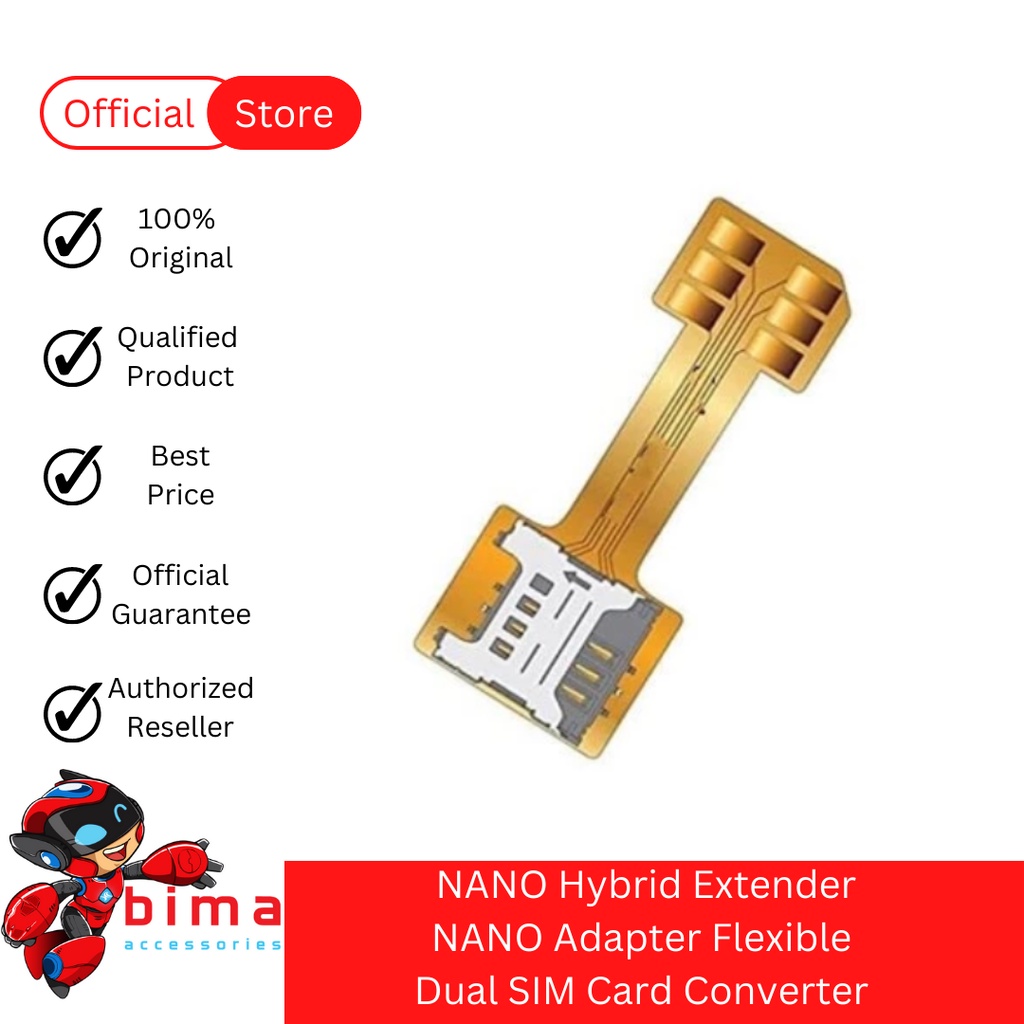 Jual Dual Simcard Hybrid Extender Extension Micro SD Converter Adapter ...