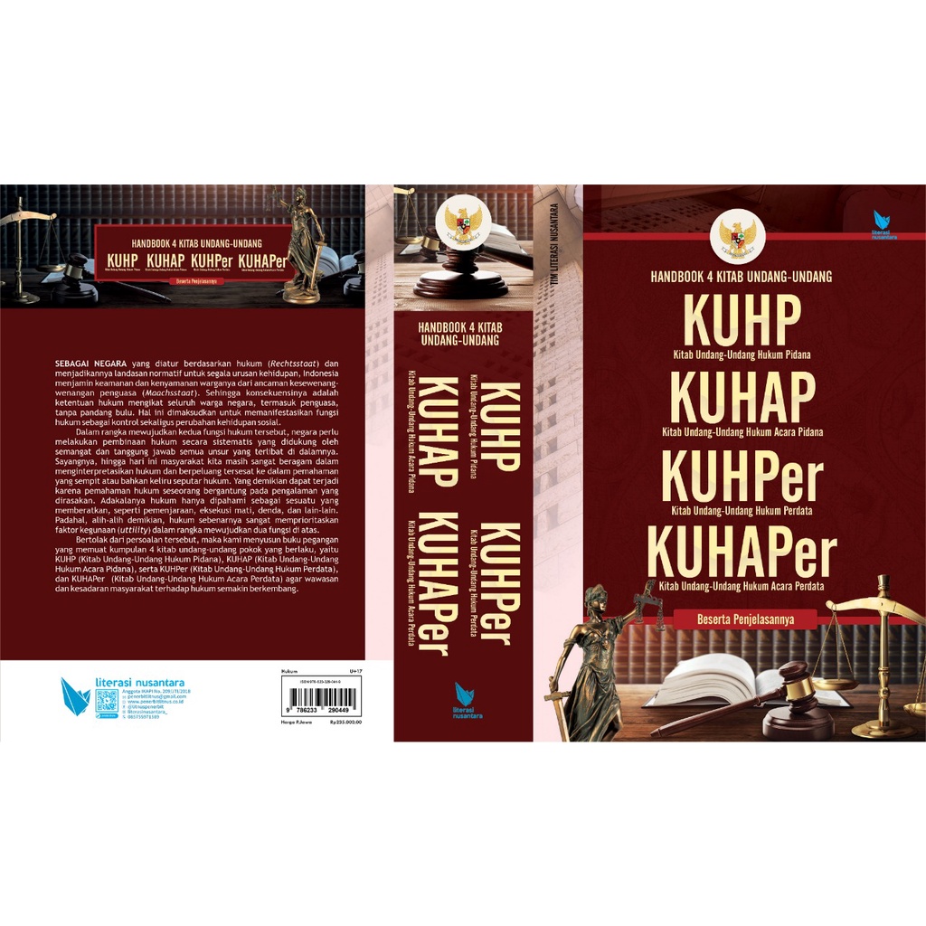 Jual Handbook 4 Kitab Undang-Undang KUHP KUHAP KUHPer KUHAPer Beserta Penjelasannya - Literasi ...