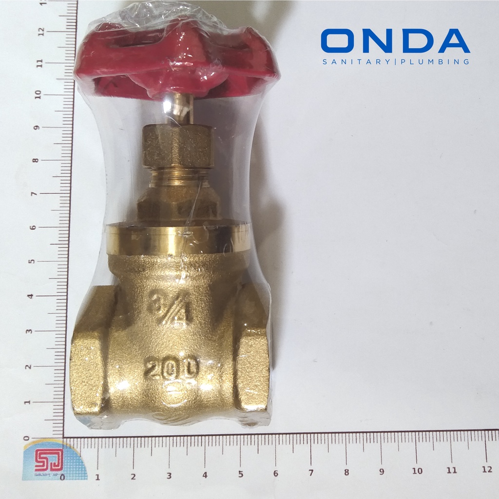 Jual ONDA Gate Valve 1/2" 3/4" Katup Keran Stop Kran PDAM Pipa Besi Drat Dalam | Shopee Indonesia