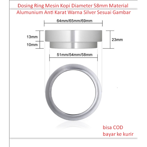 Jual Dosing Ring Mesin Kopi Diameter 58mm Material Alumunium Anti Karat ...