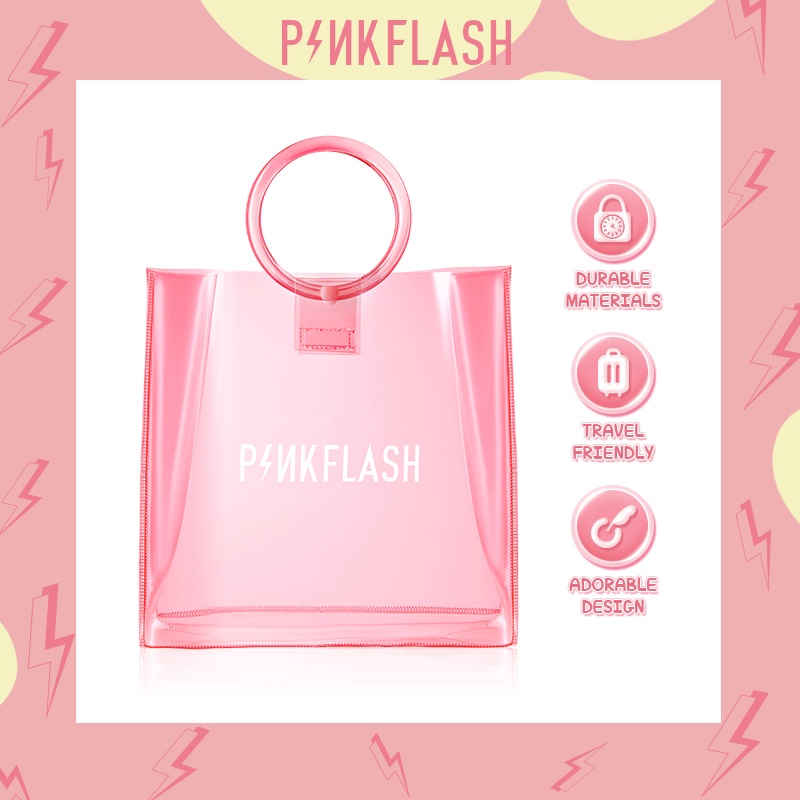 Jual PINKFLASH PVC Makeup Bags Beauty Tote Bag Cute Travel Organizers ...