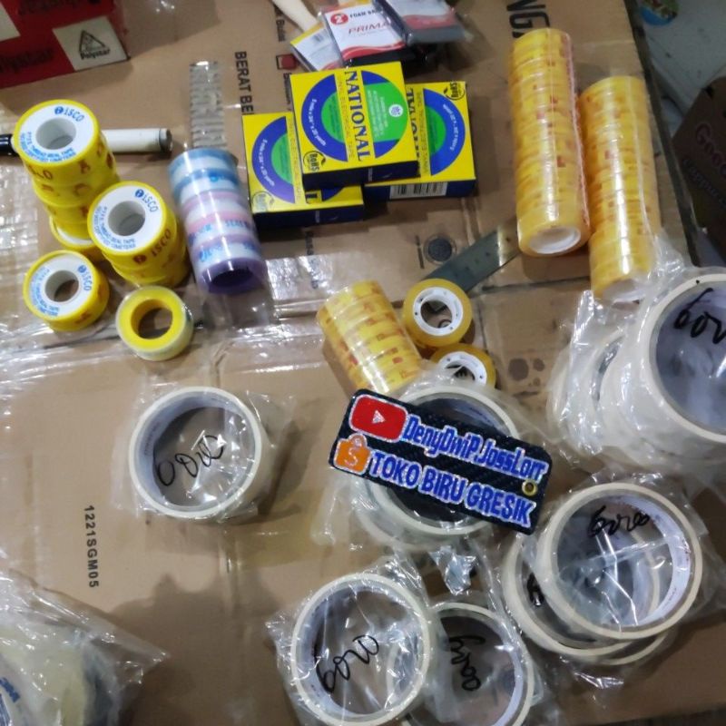 Jual isolasi bening kecil , isolasi kertas , selotip , isolasi nasional ...