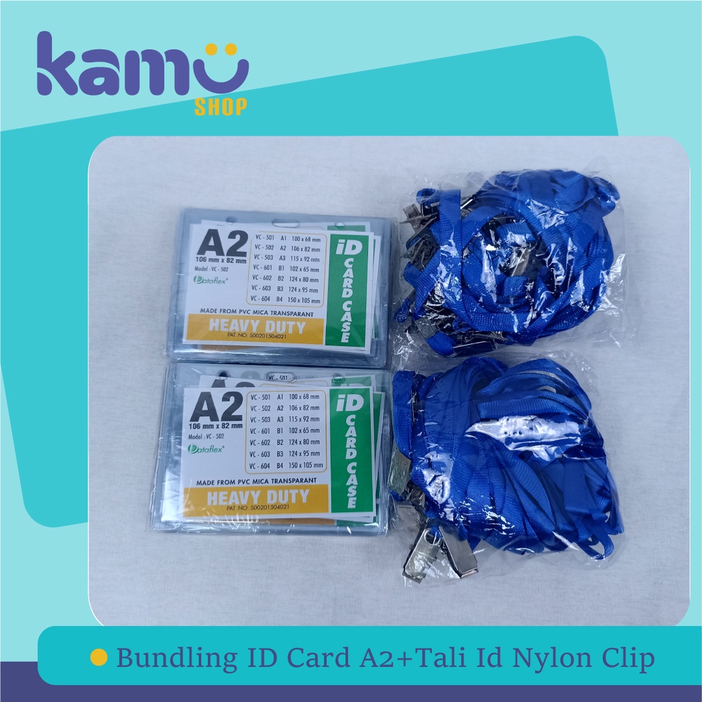 Jual BUNDLING 40 PCS ID CARD A2 + 40 PCS Tali ID Nylon Clip ( NYL ...