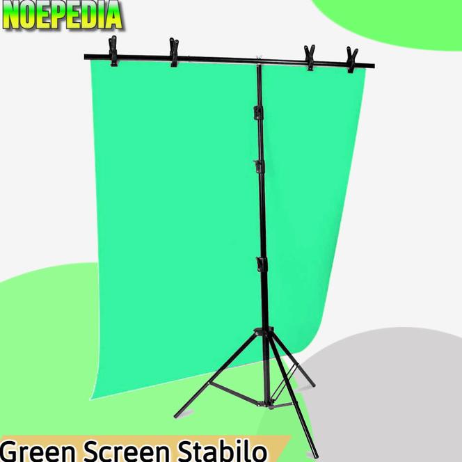 Jual Stand Background Green Screen Kain T Shape Backdrop Tiang 150X200 ...