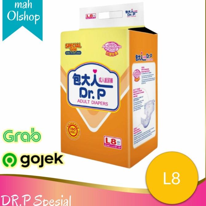 Jual Popok Pempers Dewasa DR.P Diapers Spesial L 8 isi 8 pcs 54 ...
